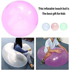 2 pcs Bubble Ball 19.7 inch Jelly Bubble Balloon Inflatable Funny Toy Ball Inflatable Ball Beach Garden Ball for Outdoor Indoor Play
