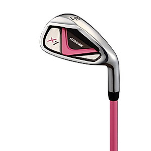Distinctive Girls Pink Junior Golf Club Set for Age 6 to 8 ( Height 3'8" to 4'4" ), Left Handed Only, Set Includes: Driver, Hybrid Wood, 2 Irons, Putter, Bonus Stand Bag & 2 Headcovers