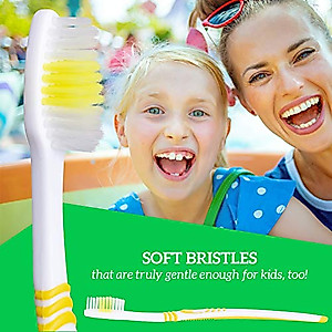 Lingito 50 Bulk Travel Toothbrushes, Individually Wrapped Portable, Manual Disposable Travel Toothbrush Set Adult Children, Multi Color Travel Toothbrush Kit (Medium Bristle)