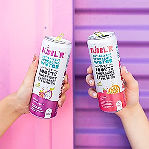 BUBBL'R Sparkling Water, 3 Flavors with Natural Caffeine, Antioxidants, 0 Sugar - 12 Fl Oz Cans, 12 Count