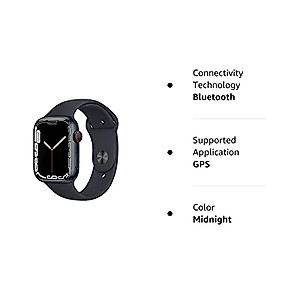 Apple Watch Series 7 (GPS + Cellular, 41MM) - Midnight Aluminum Case with Midnight Sport Band (Renewed Premium)