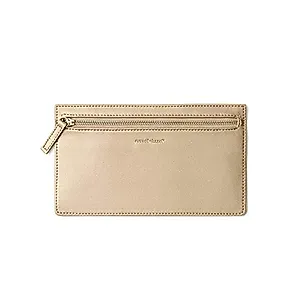 RUSSELL+HAZEL Vegan Leather Mini Pencil Case, Gold, 5" x 8.5" (28788)