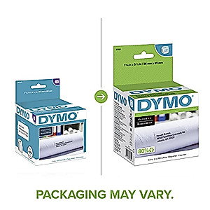 DYMO LW Large Mailing Address Labels for LabelWriter Label Printers, White, 1-4/10'' x 3-1/2'', Large, 2 Rolls of 260