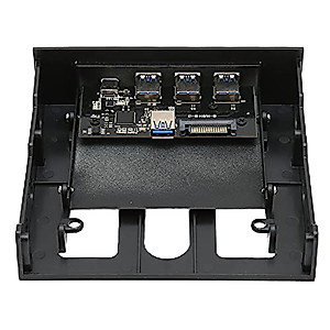 Shanrya USB Front Panel Adapter, 3.5in 5.25in USB1.1 USB2.0 Hot Swap PC Expansion Board Internal USB Hub for Home for School for Office