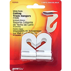 Hillman Fasteners 122323 Ceiling Track Hanger Hooks Suspends Signs and Mobiles from Drop-ceiling T-Bars (Pack of 2)