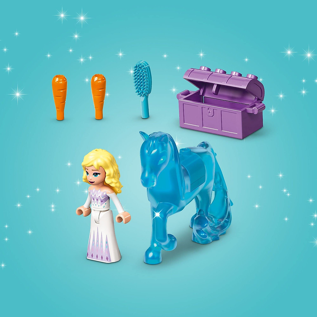 LEGO Disney Princess Elsa and The Nokk’s Ice Stable Building Toy 43209 Disney Frozen Toy with Buildable Toy Horse Figure and Mini Doll, Starter Bricks for Kids Age 4+, Great Gift for Girls and Boys