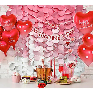 VINANT Party Decoration Garland Backdrop - Birthday Decoration - Baby Shower for Girl - Bachelorette Party - Wedding Shower - Graduation - Mothers Day - Ombre Effect Background - Pink Garland