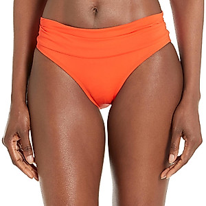 La Blanca Women's Standard Island Goddess Shirred Band Hipster Bikini Swimsuit Bottom, Paprika, 14