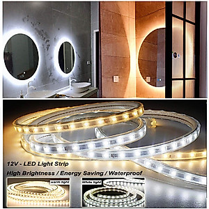 Bathroom Mirror Mirror,Illuminated LED Backlit, Wall Mounted Vanity Lighted Mirror, Bedroom/Living