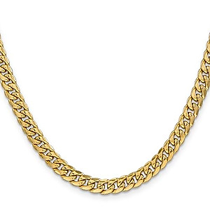 Avariah 10k Yellow Gold 6mm Semi-Solid Miami Cuban Chain - 22"