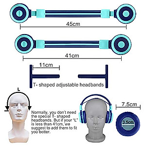 2 Pack of SIMOLIO Wireless Bluetooth Headphones for Kids with 75dB,85dB,94dB Volume Limit, Kids Headphone with Mic & Hard Case, Children Headphones with Share Jack for Girls Boys,Toddlers (Pink+Mint)