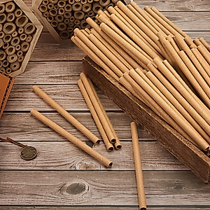 Gueevin 400 Pcs Mason Beehive Tubes 6 Inch Long Cardboard Beehive Nesting Tubes Nesting Paper Inserts for Outdoor Beekeeper's Garden House Hotel Condo Beehive Nest