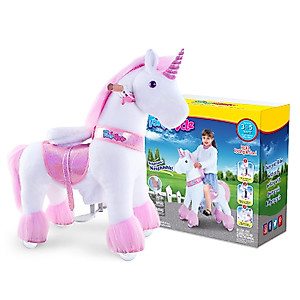 PonyCycle Ride On Unicorn Toys with Brake Classic Model U for Girls Giddy up Riding Pony Cycle (Pink, Size 3 for Age 3-5)
