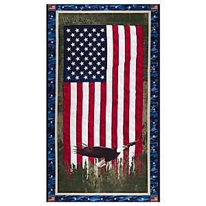 Whistler Studios All American We The People 24" Panel Multi, Fabric by The Yard