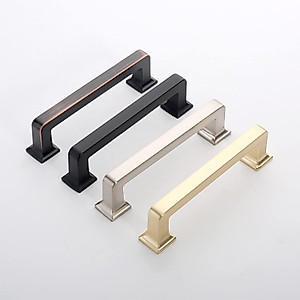 9BUILD 5 Inch 10 Pack Brushed Brass Cabinet Pulls Kitchen Cabinet Handles Kitchen Cabinet Hardware Kitchen Handles for Cabinets Cupboard Handles Gold Pulls for Cabinets