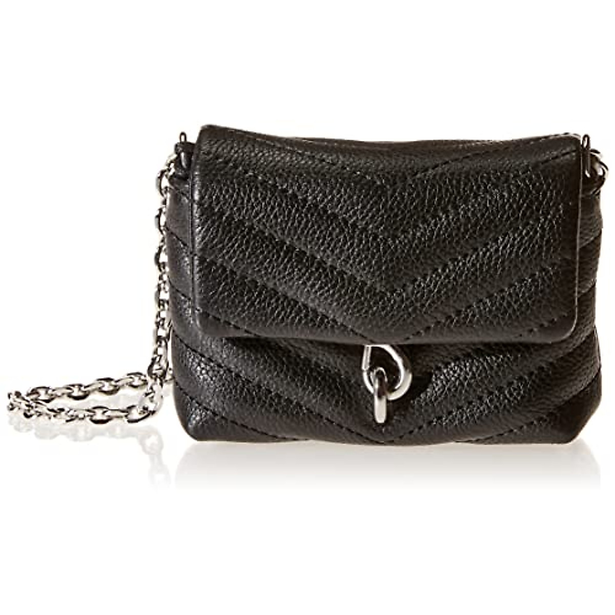 Rebecca Minkoff womens Edie Quilted Micro Xbody crossbody, Black, One Size US