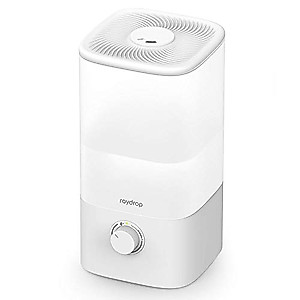 raydrop Cool Mist Humidifier, 2.5L Essential Oil Diffuser for Bedroom Nursery,Home and Office, Adjustable Mist,Auto Shut-Off, Easy to Clean,Dial Knob