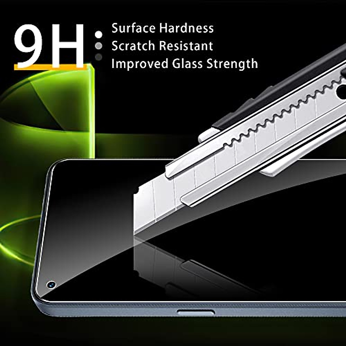 Ogrish 2 Pack Tempered Glass Screen Protector for OnePlus Nord N20 5G with 2 Pack Camera Lens Protector,Anti-Fingerprint,Shatter Proof,HD Clarity