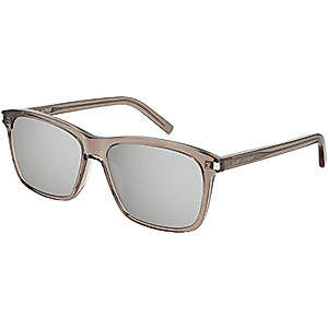 Saint Laurent SL 339-005 Brown/Silver Mirrored Men's Sunglasses