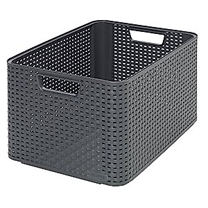 Curver Style 205852 Storage Box Rattan-Look Size L Second Generation Polypropylene