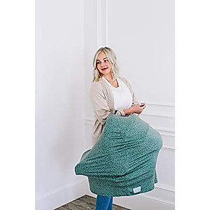 Baby Car Seat Cover Canopy and Nursing Cover Multi-Use Stretchy 5 in 1 Gift "Juniper" by Copper Pearl