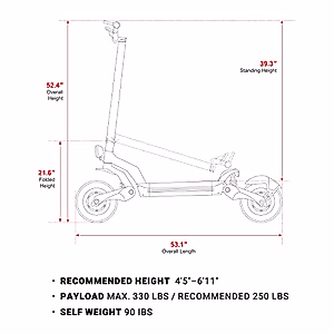 Varla Eagle One Pro Electric Scooter, Dual 1000W Motor, Up to 45 Miles Range, 45 MPH, 60V 27Ah Lithium-ion Battery, 11" Tires, Dual Hydraulic Brake Plus ABS System, Dual Suspension E-Scooter