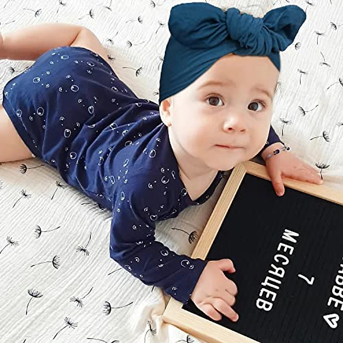 CellElection 23PCS Baby Nylon Headbands Hairbands 6Inch Hair Bow Elastics Super Stretchy Soft Headbands Turbans Handmade Hair Accessories for Baby Girls Newborn Infant Toddlers Kids…