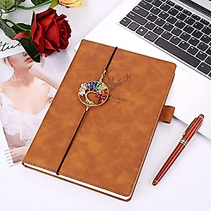 Mornajina 2Packs Elastic Bookmark with Tree of Life Chakra Pendant, Kid Bookmark, Book Markers for Kids/Women, Perfect Gift for Reader (Round Gold, Style 2)