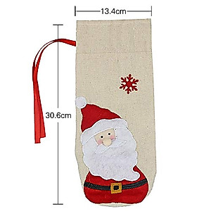 HOBBMS New Christmas Supplies Red Wine Bottle Set Old Man Snowman Elk Red Wine Bag Household Items Decorations，Christmas Decoration Xmas Wine Bottle Set Fun Christmas Theme Cutlery Wine Bottle