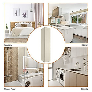 LOVMOR Kitchen Wall Cabinet & Cupboard, Medicine Cabinet,Bathroom Cabinet Wall Mounted with Doors and Shelves, 12" D*9" W*42" H, Shaker Antique White