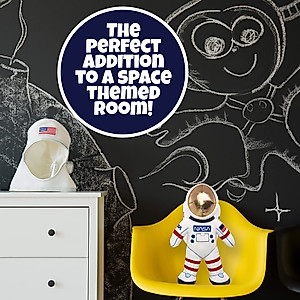 12” Plush Toy Astronaut Figurine, Realistic Astronaut Plush Toy with NASA & USA Flag Arm Patches, Super-Soft Stuffed, Space Decor Astronaut Toys for Kids 3-5, NASA Toys, Toddler Birthday Gift