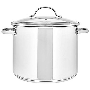 Amazon Basics Stainless Steel Stock Pot with Lid, 8-Quart, Silver