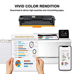Toner Bank Compatible 046 Toner Cartridge Replacement for Canon 046 046H CRG-046 Color ImageCLASS MF733Cdw MF731Cdw MF733 MF735Cdw LBP654Cdw Printer Ink (Black Cyan Magenta Yellow, 5-Pack)