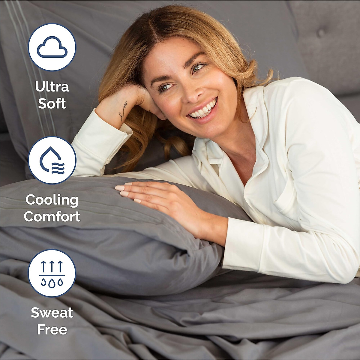 Extra Deep Cal King Fitted Sheet - Hotel Luxury Single Fitted Sheet Only - Easily Fits 18 inch to 24 inch Mattress - Ultra Soft, Wrinkle Free with Extra Deep Pockets - Breathable & Comfy - Dark Grey