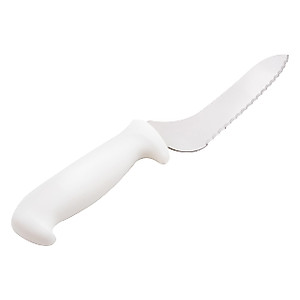 Mundial Offset- Serrated Edge Sandwich Knife, White, 9-Inch