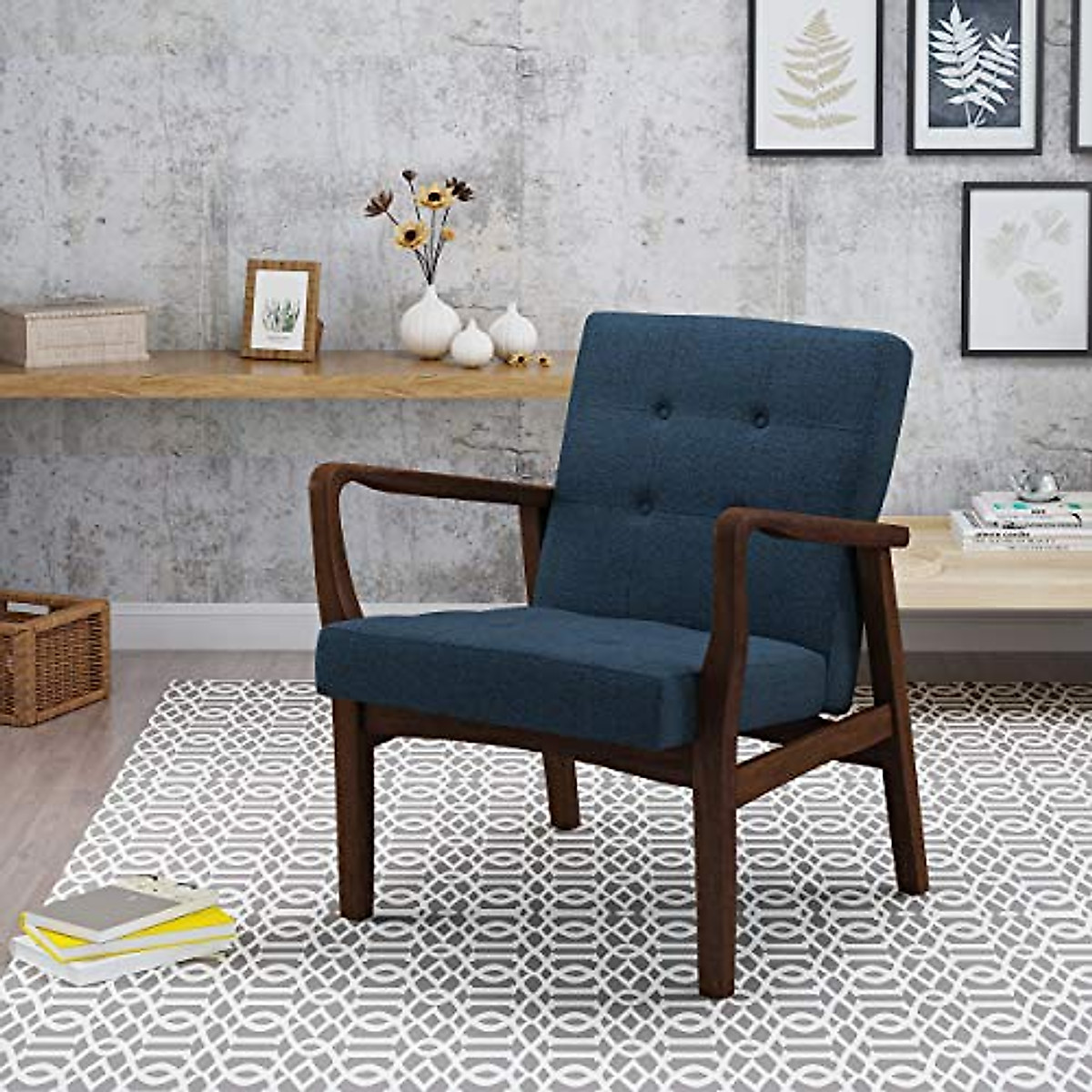 Christopher Knight Home Brayden Fabric Club Chair, Navy Blue