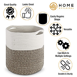 Cotton Rope Storage Baskets Set of 3 – Foldable Toddler Friendly - Holds Laundry Toys & Accessories – Decorative for Room or Shelf - Soft & Durable