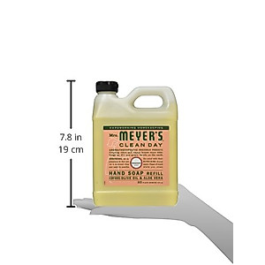 MRS. MEYER'S CLEAN DAY Hand Soap Refill, Made with Essential Oils, Biodegradable Formula, Geranium, 33 fl. oz