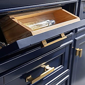 Luca Kitchen & Bath Savanna 54" Single Bathroom Vanity Set in Midnight Blue with Carrara Marble Top and Sink