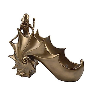 PIBM Stylish Simplicity Retro Cold Cast Copper Art Conch Wine Rack Beauty Style Desktop Porch Bar Restaurant Wine Cabinet Decoration Home Creative Ornaments Bronze Beautiful and Elegant