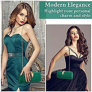 Evening Bag Emerald Green Clutch Purses Emerald Earrings for Women Evening Handbags Clutch Small Clutch Purses Green Chandelier Earrings Jewelry Sets for Wedding Party Formal Crossbody Bride Prom