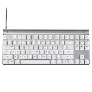 YADSHENG Mechanical Gaming Keyboard USB 2.0 Wired 87 Keys White Backlit Cherry MX Switch Mechanical Keyboard Suitable for Office and Home Use Keyboards (Color : White, Size : Brown Switch)