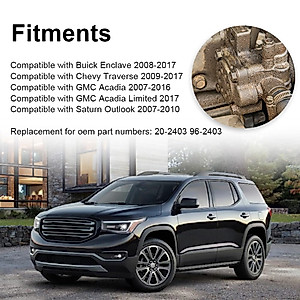 WMPHE Power Steering Pump with Pulley Compatible with Buick Enclave GMC Acadia 2008 to 2017, Chevy Traverse 2009 to 2017, Saturn Outlook 3.6L V6 2007 to 2010, Replacement for 20-2403, 96-2403