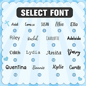 Hying Personalized Baby Blanket Custom Names Cotton Blanket Baby Shower Blanket Embroidered Name Customized Blanket for Baby Kids Newborn Birthday Customized Gifts (40×30 inch)