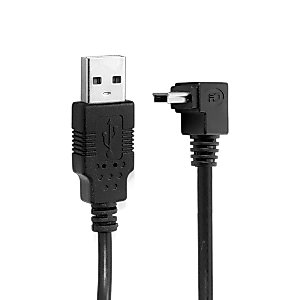 chenyang Mini USB Cable USB 2.0 Male to Mini USB 5 Pin Male 90 Degree Down Angled Charging Data Transfer Extension Cable 0.5M