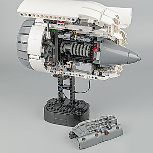 FILONA MOC-133571 CFM LEAP Engine Building Kit, Technik Turbofan Engine Motor Building Blocks, Build Your own Engine That Runs (1659 Pieces)