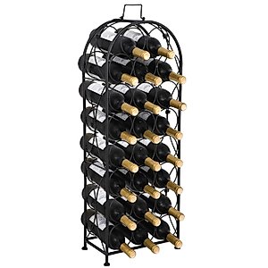 HomGarden 23 Bottles Wine Rack Stand Floor Wine Holder Racks Metal Arched Free Standing Bottle Display Stand - No Assembly Required