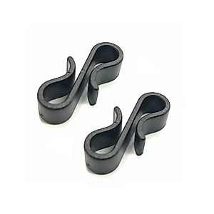 Teensery 100 Pcs Plastic S Shaped Hook Multi-Purpose Mini Hooks for Home Kitchen Bathroom Garden Shop Outdoor, Black
