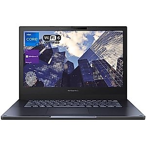 ASUS ExpertBook B2 Business Laptop, 14" FHD Display, Intel Core i7-1260P Processor, 16GB RAM, 512GB PCIe SSD, Webcam, Backlit KB, Fingerprint Reader, Wi-Fi 6, Windows 11 Pro, Black
