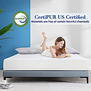 Dkelincs Queen Mattress, 8 Inch Cooling Gel Memory Foam Mattress CertiPUR-US Certified Mattress Queen Size Medium Firm Feel Mattresses for Cool Sleep, White